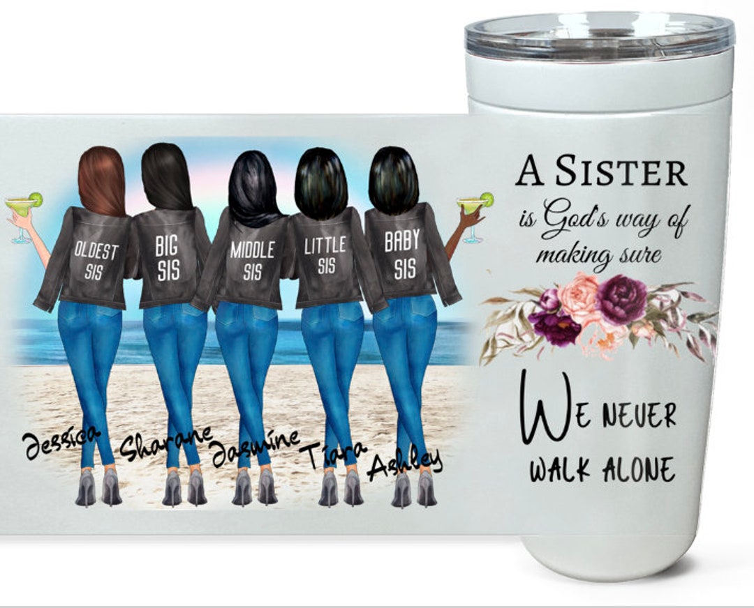 Custom Sisters Tumbler, Sisters Gift, Sisters Mug, Soul Sisters Gift ...