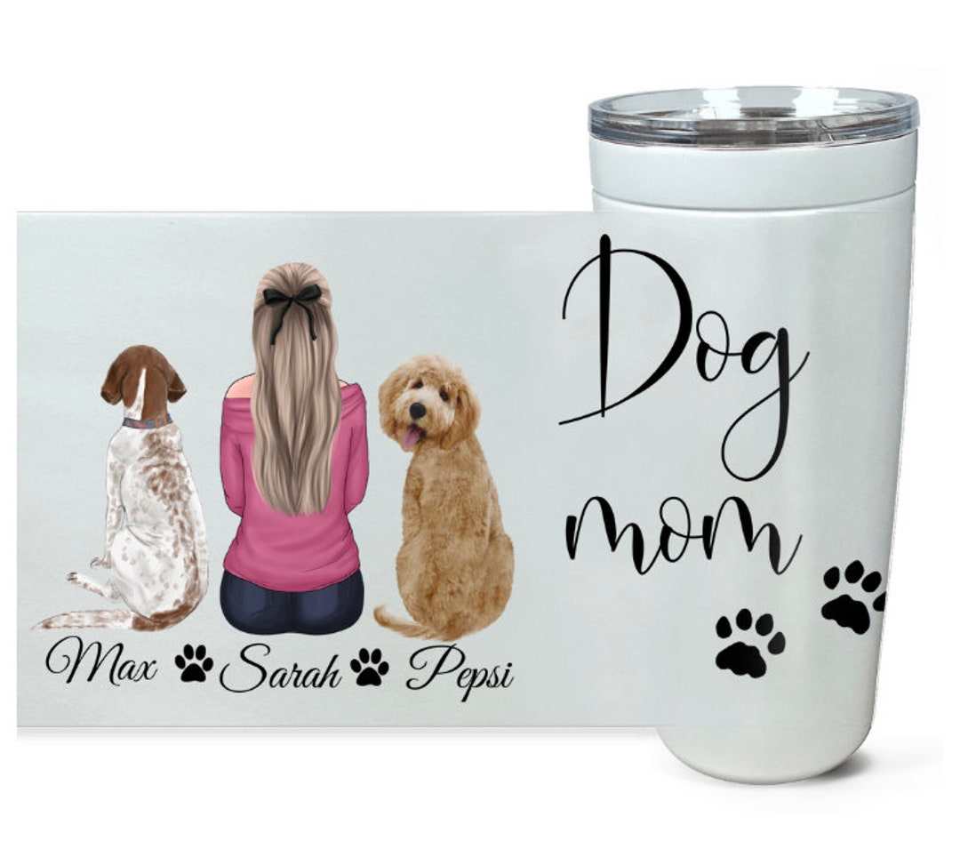 Personalized Dog Mom 20 Oz Tumbler, Dog Mom Mug, Gift for Dog Lover Mug ...