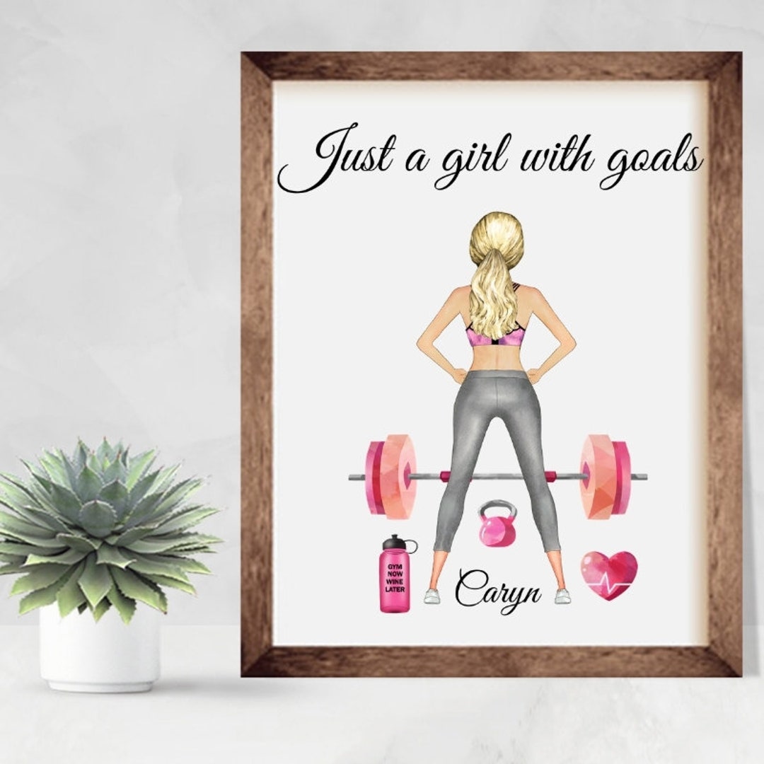 PRINTABLE, Custom Workout Art, Friendship Gift, GYM LOVER Gift ...