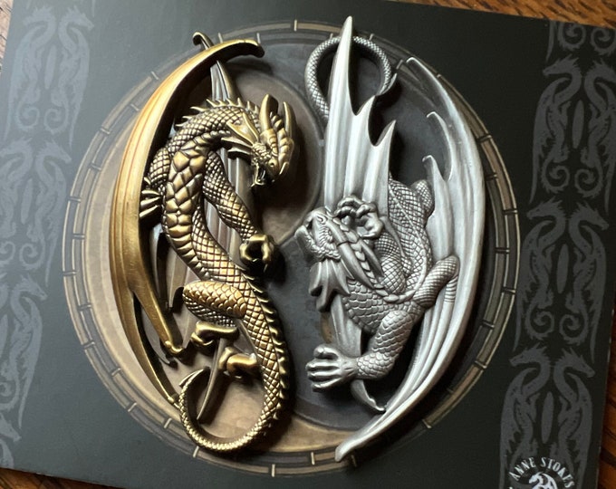 Double Dragon Pin Badge Set - Etsy