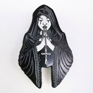 Gothic Prayer Pin Badge - Etsy