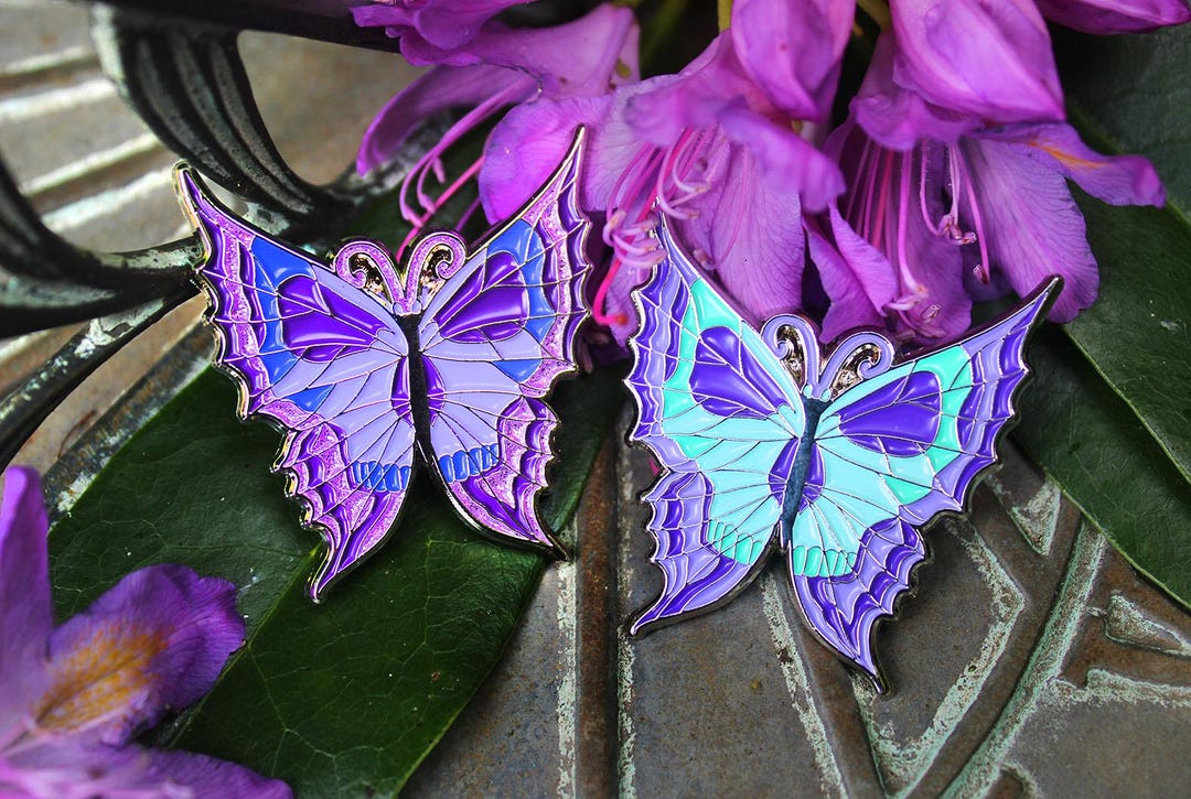 Immortal Flight Butterfly Pin Badge - Etsy