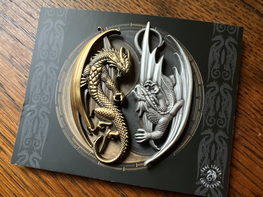 Double Dragon Pin Badge Set - Etsy
