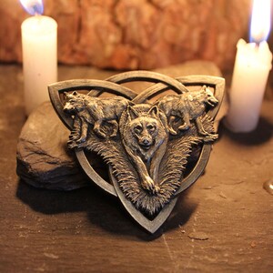 Wolf Trio Sculpted Badge - Etsy