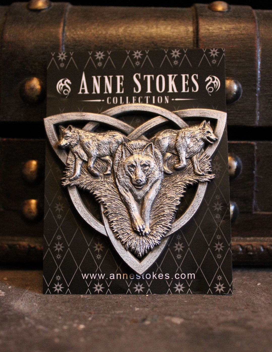 Wolf Trio Sculpted Badge - Etsy