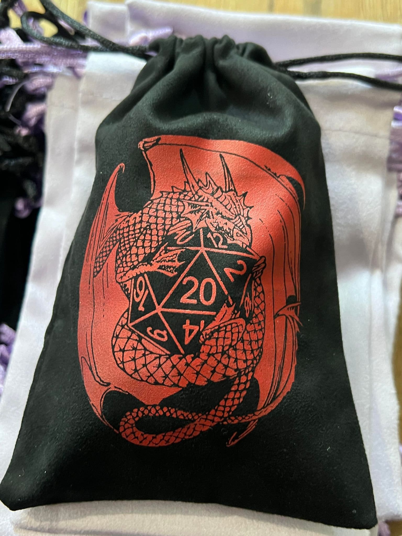 Dragon Holding D20 Pouch - Etsy