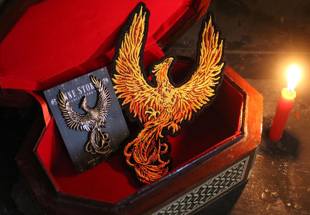 Phoenix Rising Patch and Badge Set - Etsy