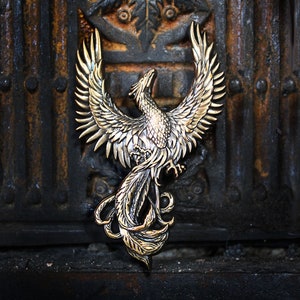 Phoenix Rising Pin Badge - Etsy