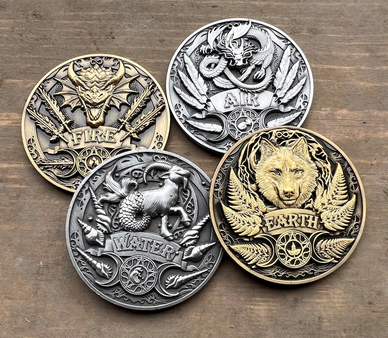Elemental Magic Collectible Coins - Etsy