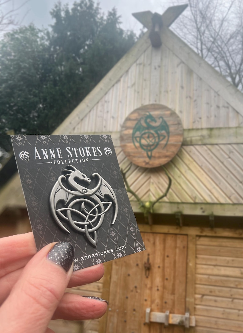 Celtic Dragon Pin Badge - Etsy UK
