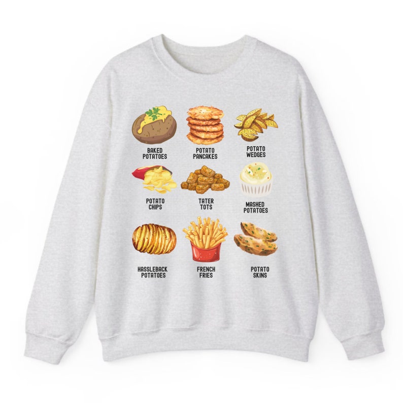 Potato Sweatshirt, Potato Lovers, French Fry Shirt, Gifts for Potato ...