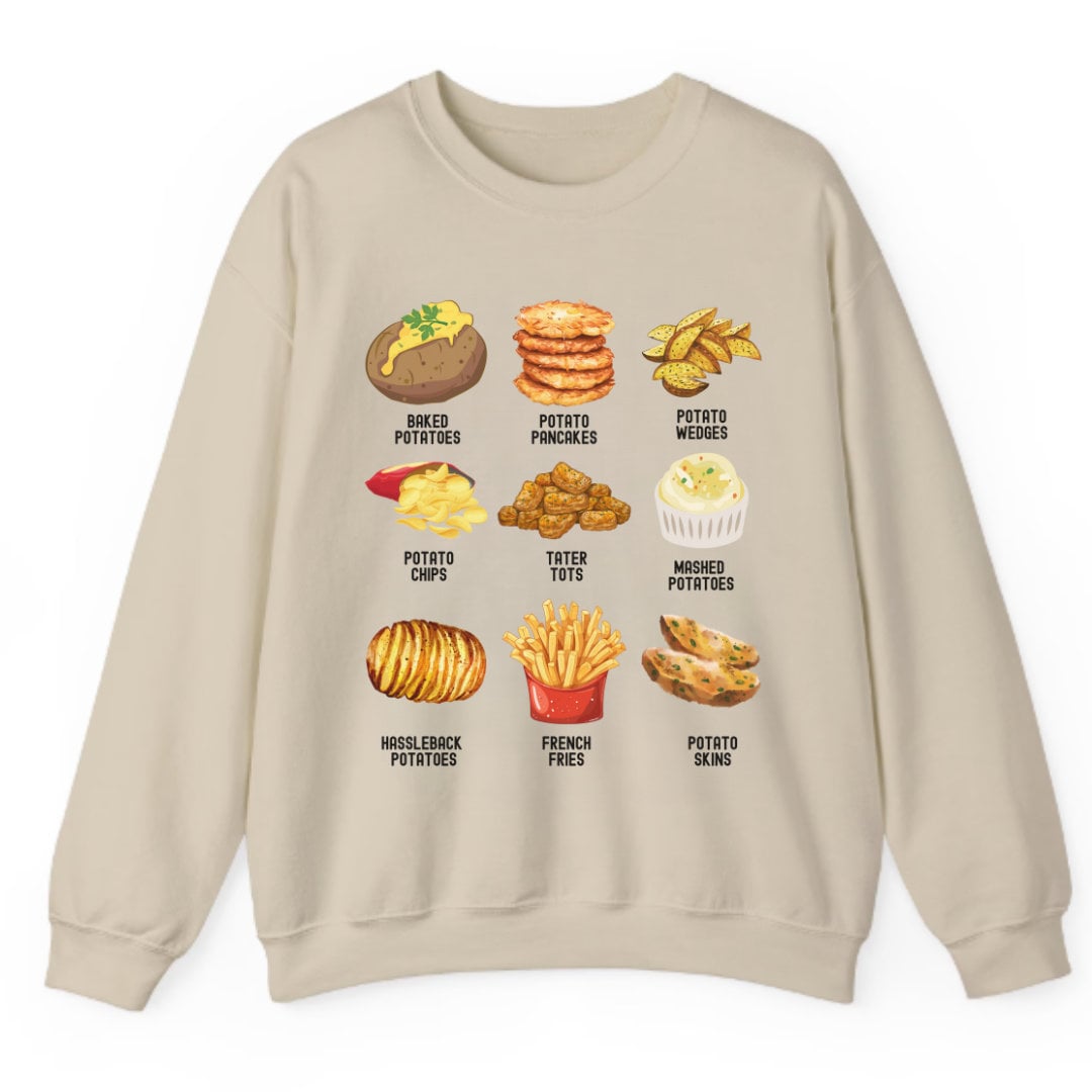 Potato Sweatshirt, Potato Lovers, French Fry Shirt, Gifts for Potato ...