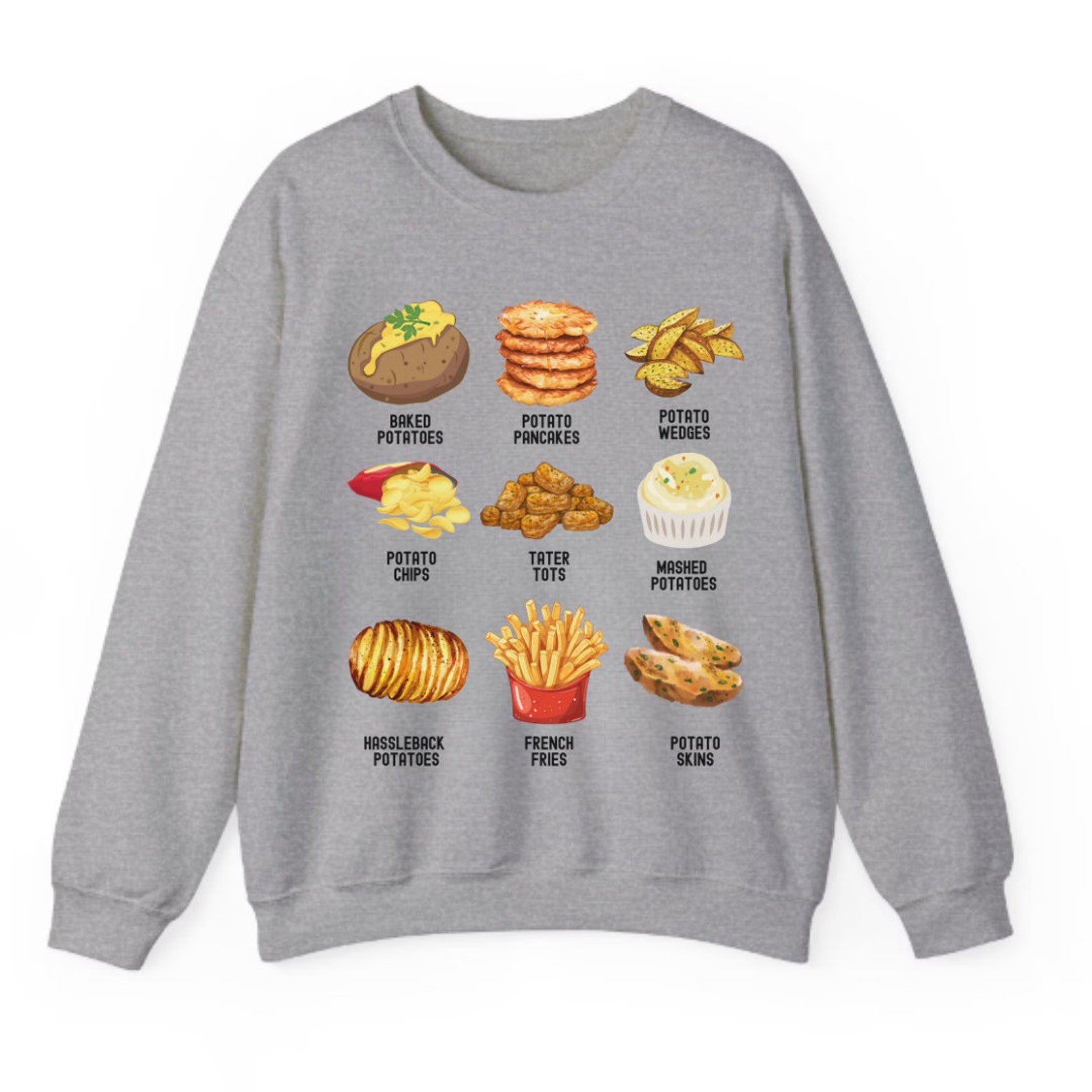 Potato Sweatshirt, Potato Lovers, French Fry Shirt, Gifts for Potato ...