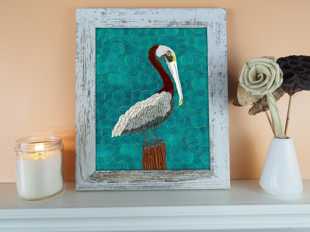 Pelican Clay Art Print - Etsy