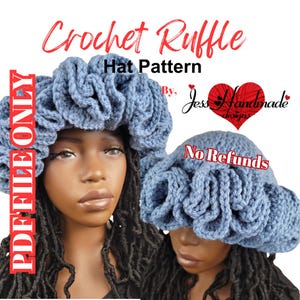 Easy Crochet Ruffle Hat Pattern - Etsy