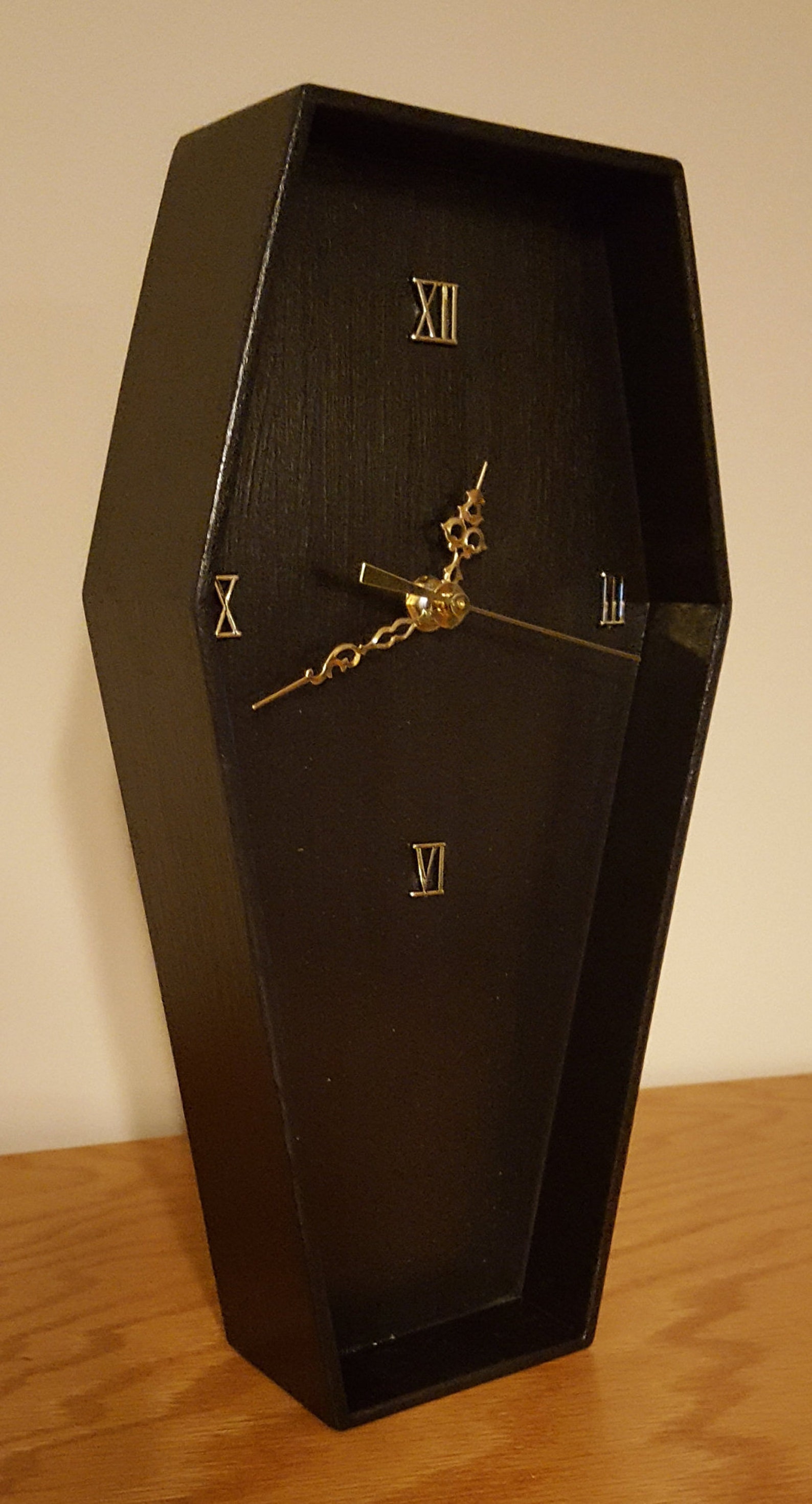 Coffin Shaped Clock Battery Operated Wall Mounted or Table Top | Etsy