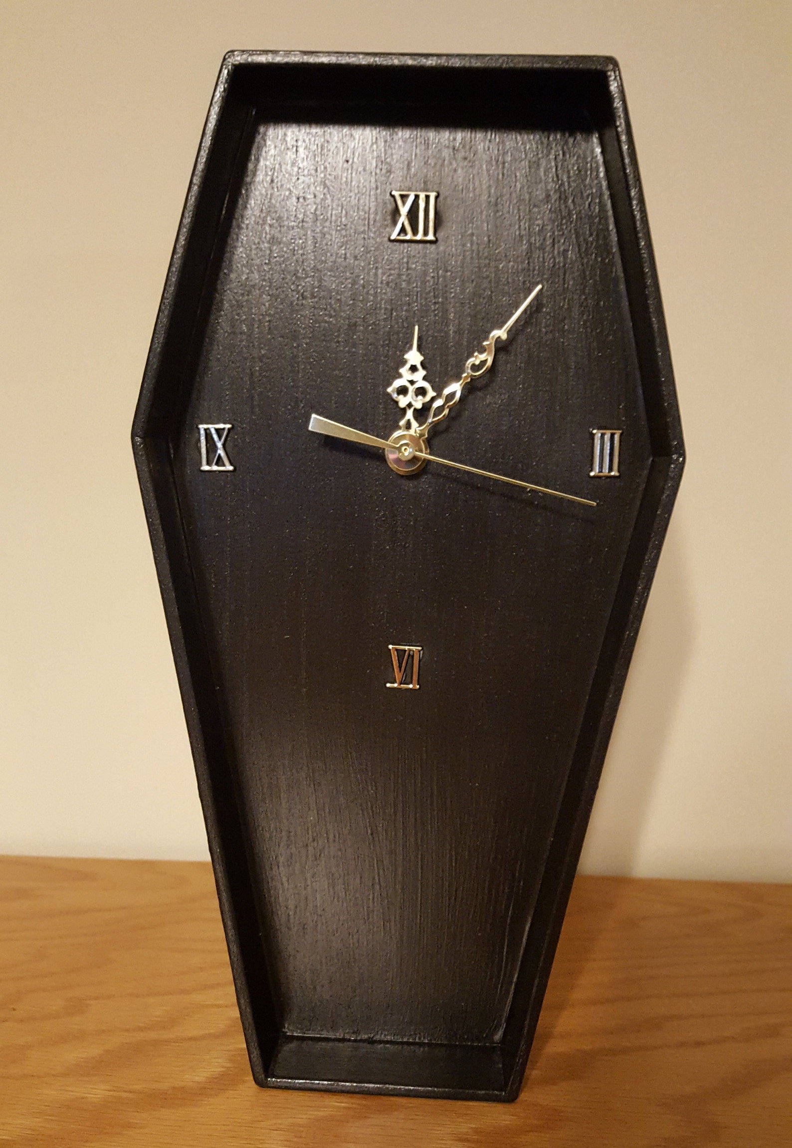 Coffin Shaped Clock Battery Operated Wall Mounted or Table Top | Etsy