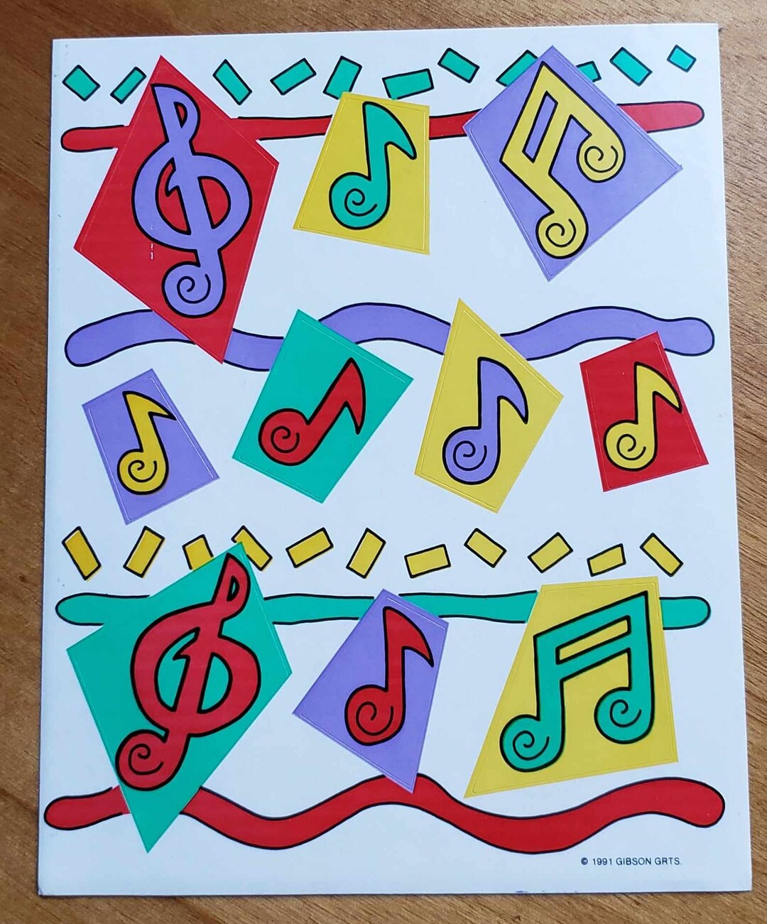 Stickers pretty Music Notes Colors Gibson - Etsy