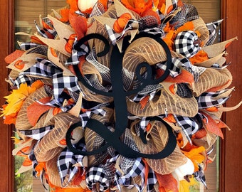 Fall Buffalo Check Wreath - Etsy