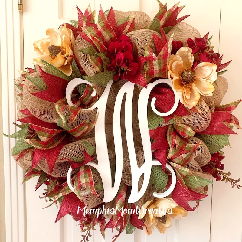 Initial Wreaths - Etsy