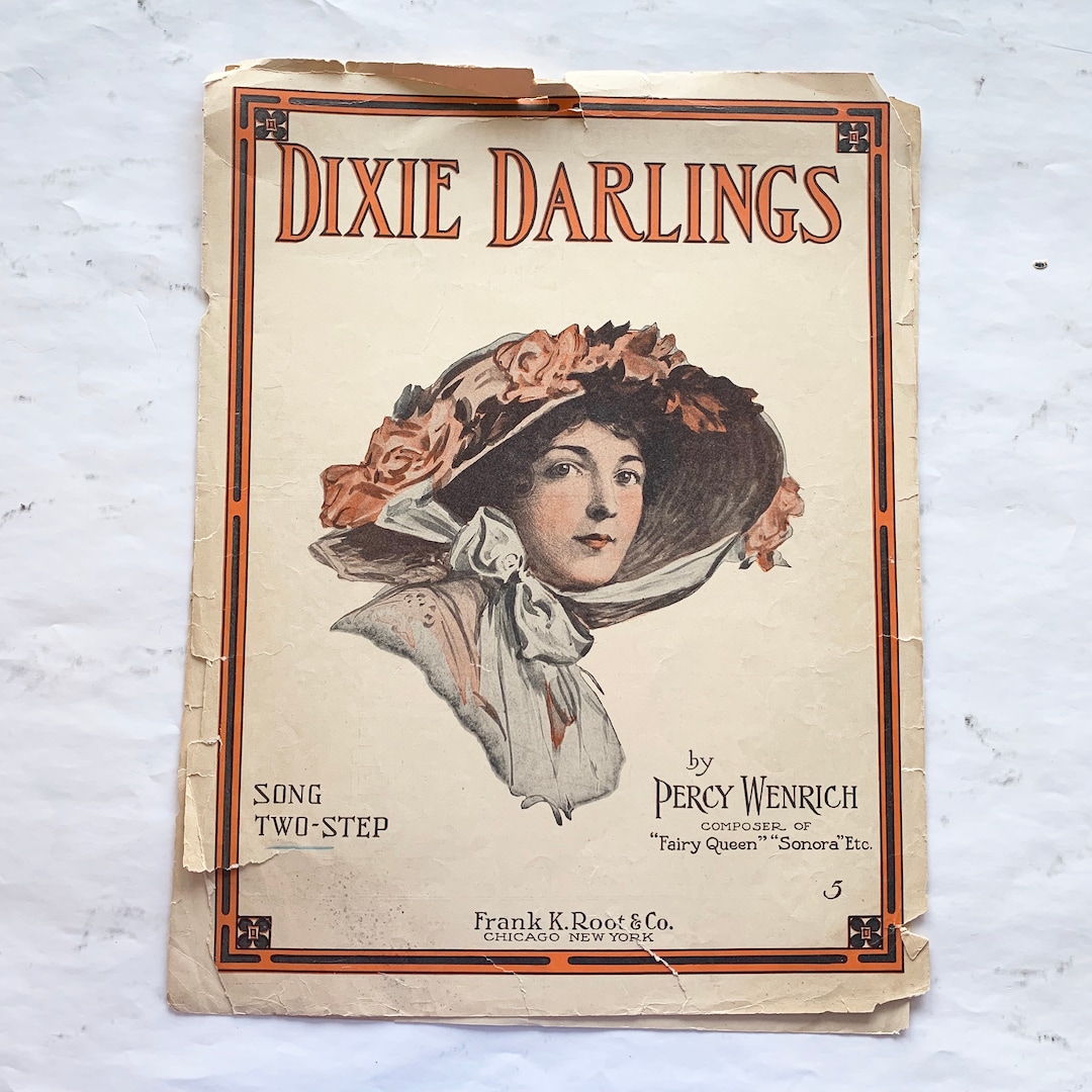 Dixie Darlings 1907 Piano Sheet Music - Etsy