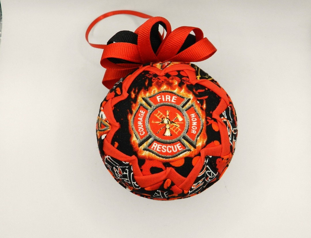 Handmade Firefighter Ornament: Folded Fabric Fire Department Gift - Etsy