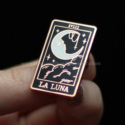 SECONDS SALE La Luna Enamel Pin Tarot Card Enamel Pin the - Etsy