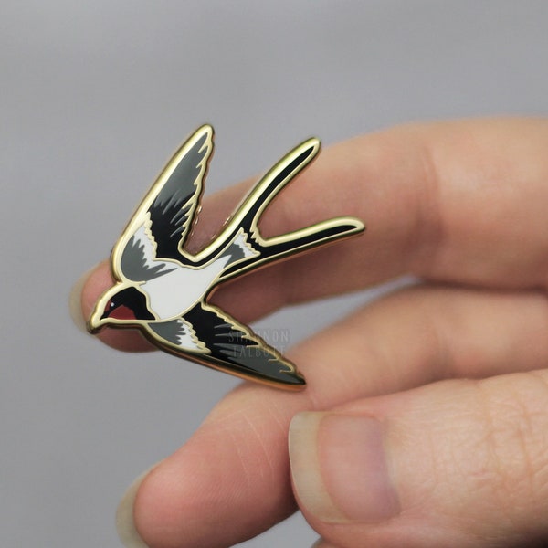 Swallow Brooch - Etsy