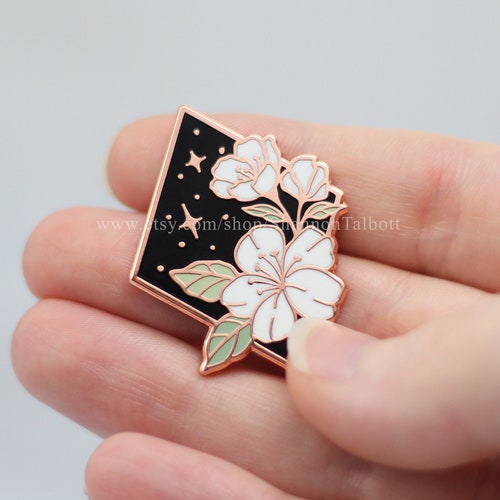 Happy Flower Enamel Pin - Etsy