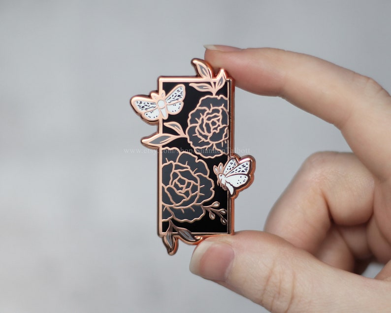 Moth Floral Enamel Pin Butterfly Pin Bug Insect Pin Moth - Etsy