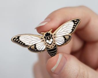 Scarab Beetle Enamel Pin, Beetle Pin, Bug Pin, Insect Pin, Goth Pin ...