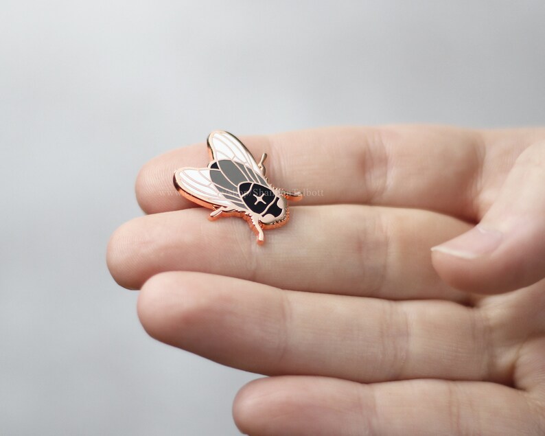 Fly Enamel Pin Bug Enamel Pin Mini Pin Insect Pin Goth - Etsy