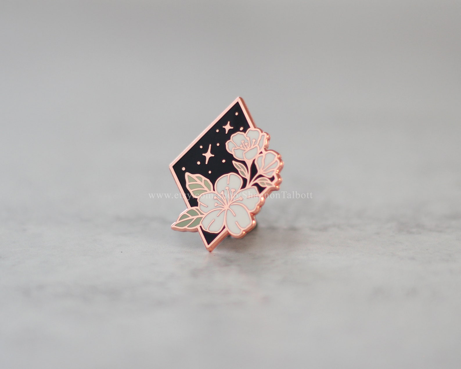 Flower Enamel Pin Floral Enamel Pin Tattoo Pin Botanical - Etsy