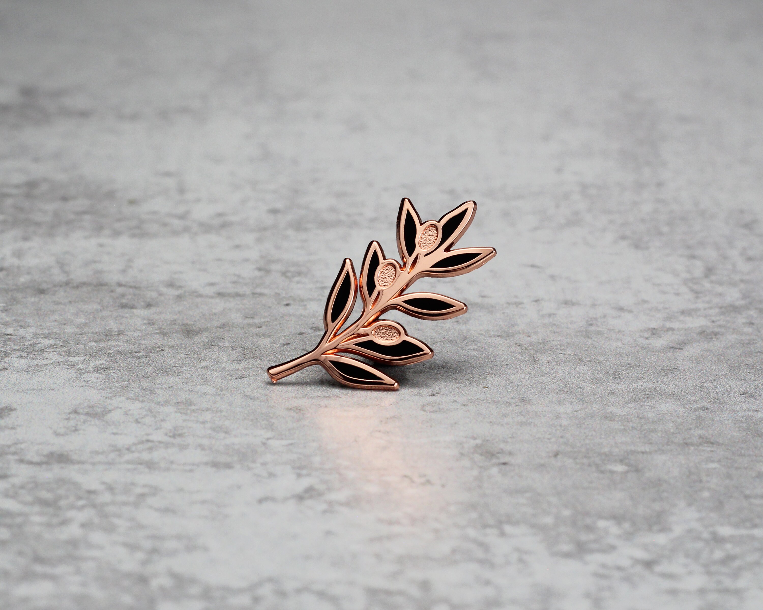 Olive Branch Enamel Pin Leaf Enamel Pin Botanical Pin Goth | Etsy