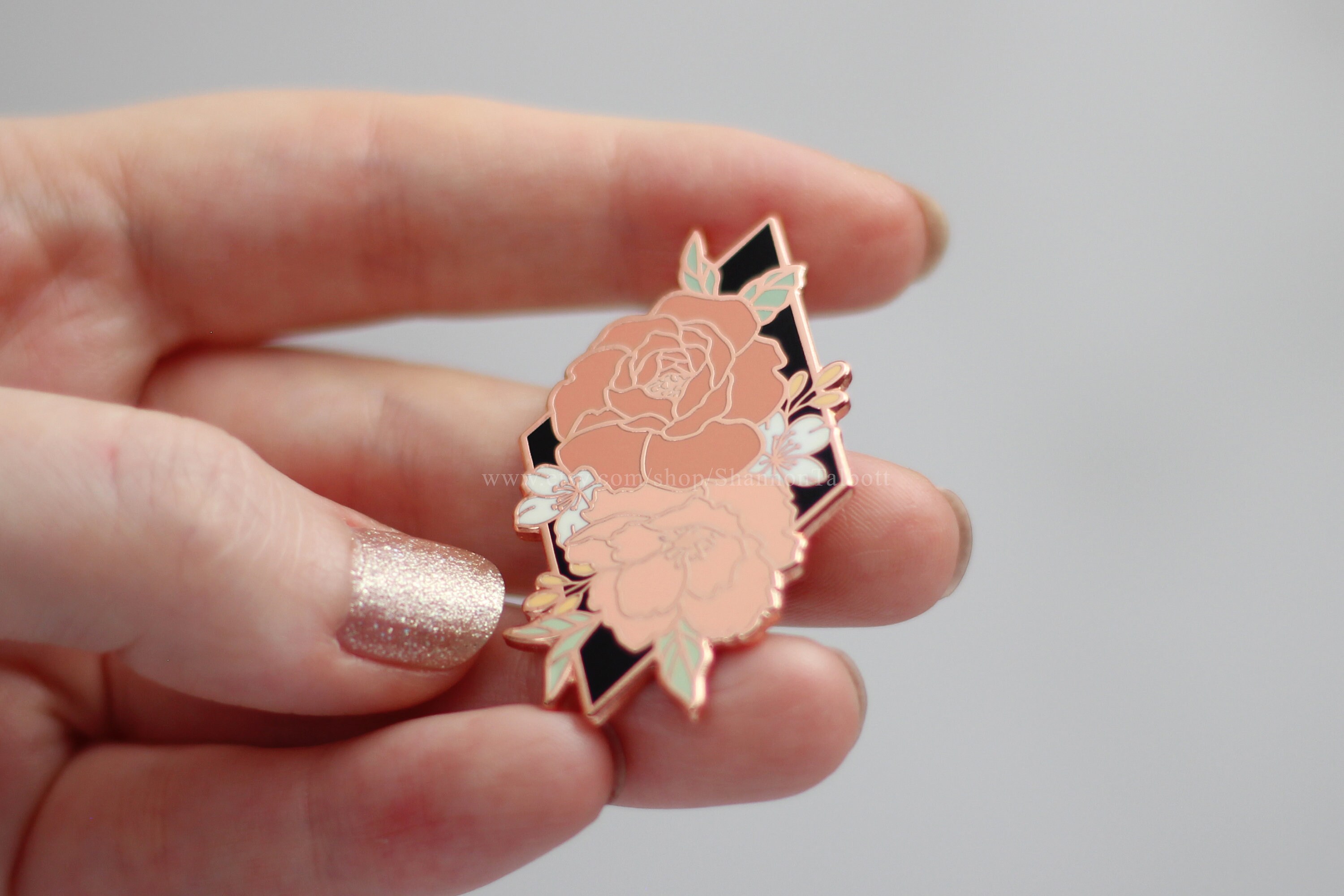 Wildflowers Enamel Pin Bouquet Pin Plant Lady Pin Geometric - Etsy
