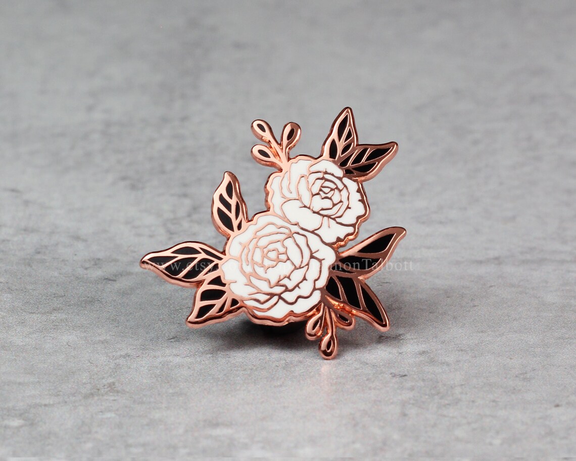 Peonies Enamel Pin Bouquet Pin Plant Lady Pin Tattoo Flower - Etsy
