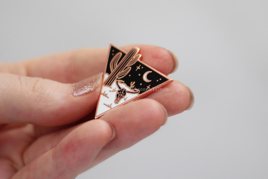 SECONDS SALE Desert Enamel Pin Cactus Enamel Pin Wanderlust - Etsy