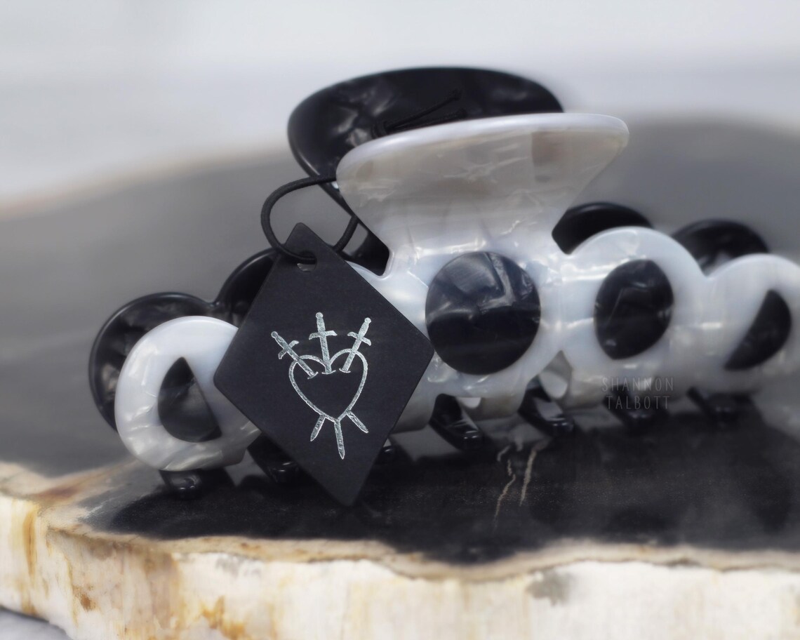 Moon Phases Hair Claw, Eclipse Hair Claw Clip, Crescent Moon Hair ...