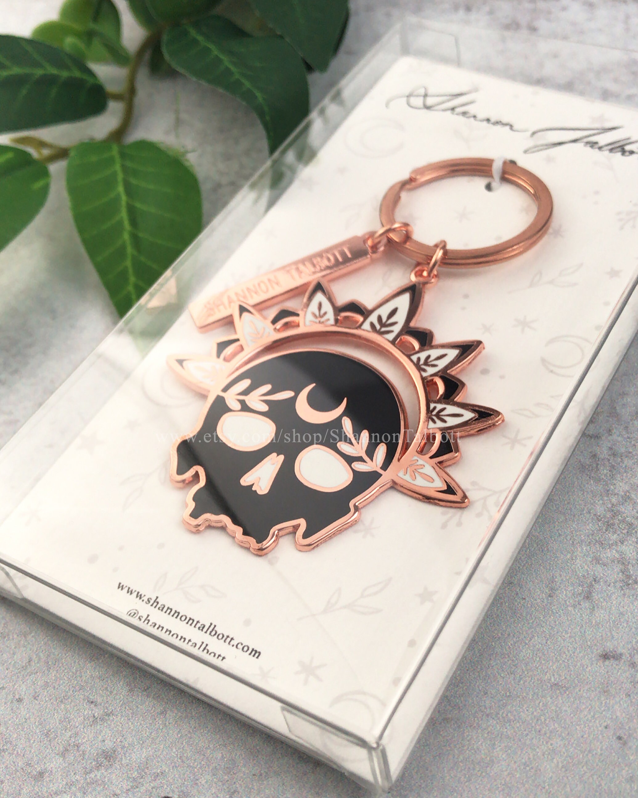 SECONDS SALE Memento Mori Enamel Keychain Skull Keychain | Etsy