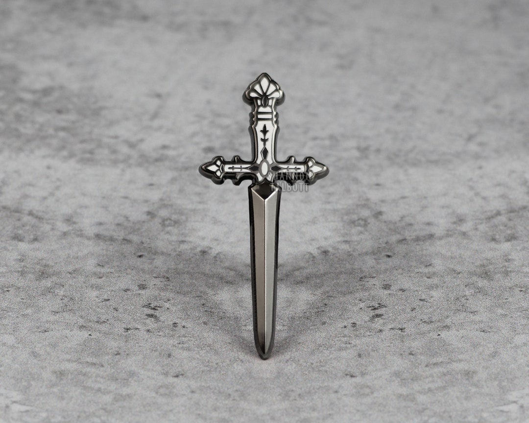 Sword Enamel Pin, Dagger Enamel Pin, Medieval Pin, Gothic Pin, Witchy ...