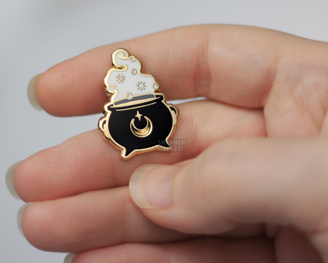 Cauldron Enamel Pin, Spooky Enamel Pin, Cute Halloween Pin, Magic Enamel Pin, Witchy Pin, Gift ...