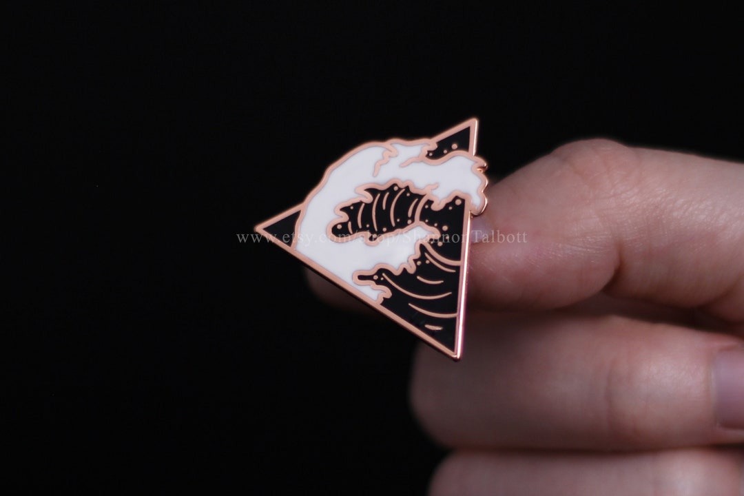 SECONDS SALE - Ocean Enamel Pin, Wave Enamel Pin, Wanderlust Pin ...