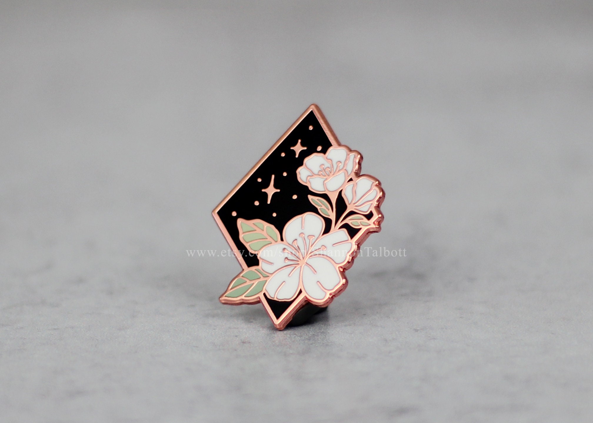 Flower Enamel Pin Floral Enamel Pin Tattoo Pin Botanical - Etsy
