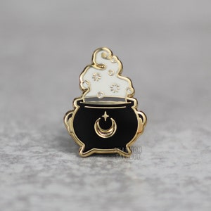 Cauldron Enamel Pin, Spooky Enamel Pin, Cute Halloween Pin, Magic Enamel Pin, Witchy Pin, Gift ...