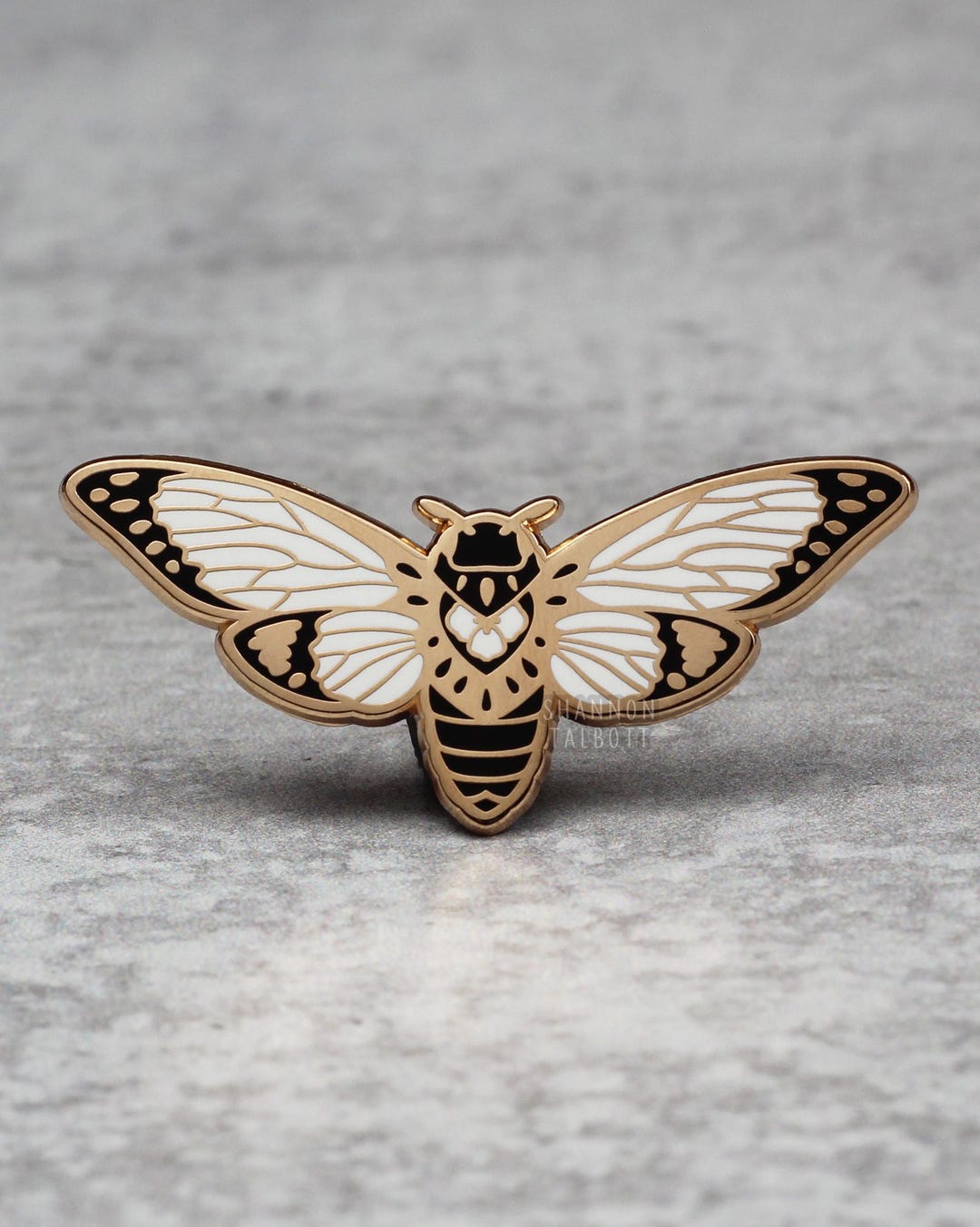 Cicada Enamel Pin, Bug Pin, Insect Pin, Beetle Enamel Pin, Goth Pin ...