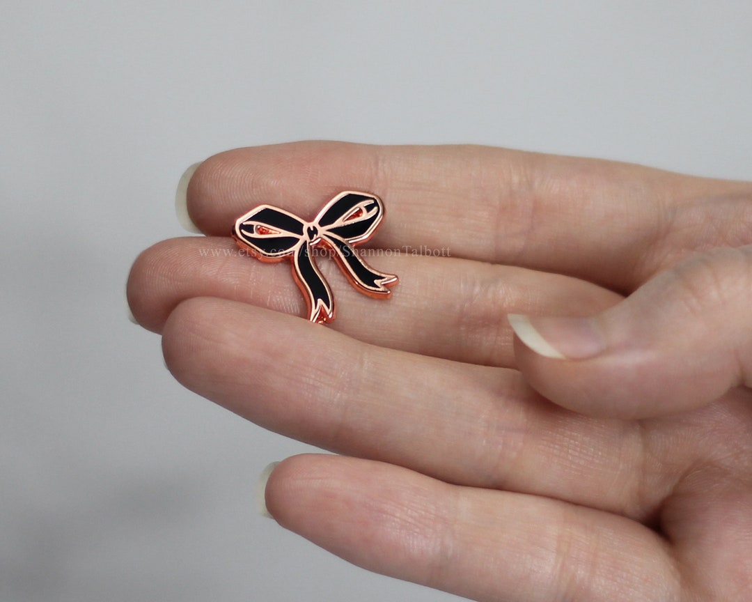SECONDS SALE Mini Bow Enamel Pin, Cute Enamel Pin, Board Filler Pin ...