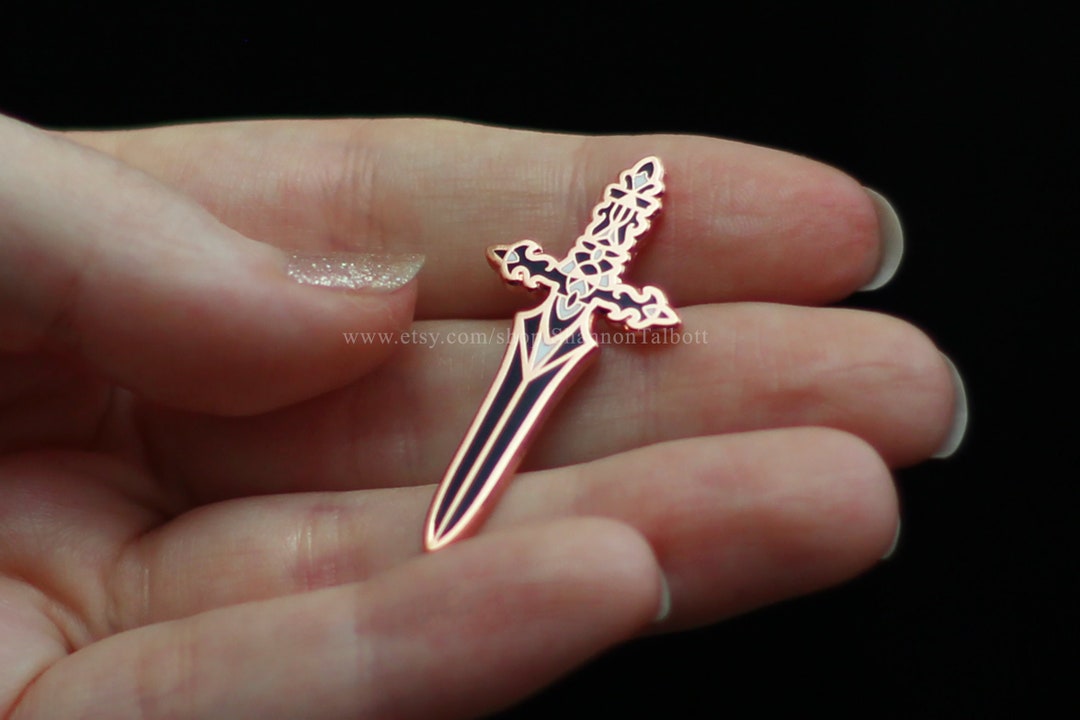 SECONDS SALE Dagger Enamel Pin, Warrior Pin, Sword Pin, Fantasy Pin ...