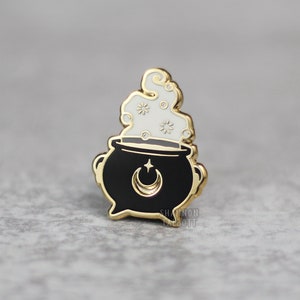 Cauldron Enamel Pin, Spooky Enamel Pin, Cute Halloween Pin, Magic Enamel Pin, Witchy Pin, Gift ...