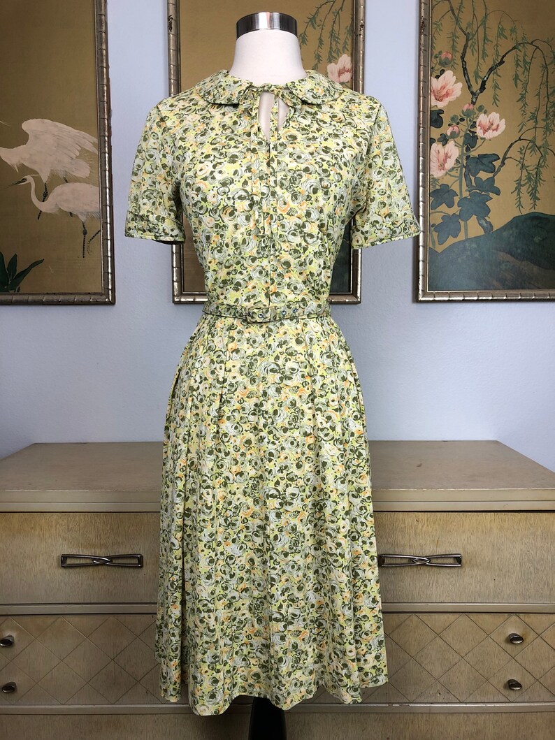 1960s Vintage Day Dress With Original Belt Deep Pockets - Etsy