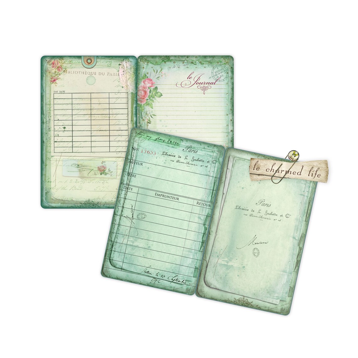 Junk Journal Mini Book Digital Writers Journal Spot Shabby | Etsy